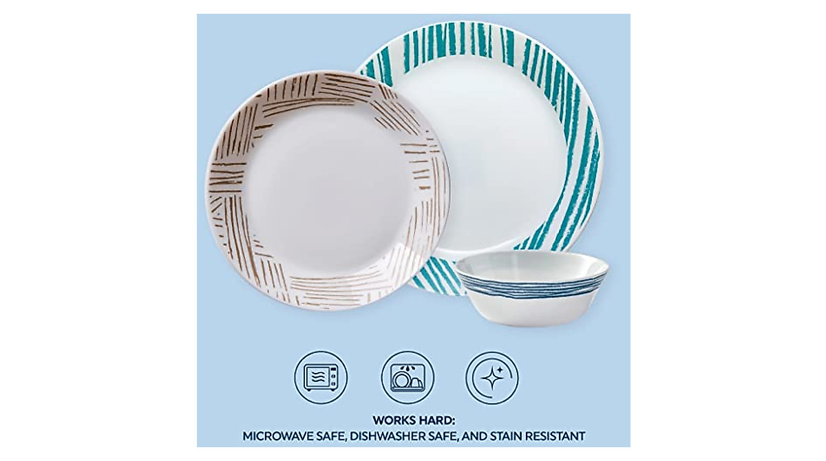 Corelle 12-Pc Dinnerware Set - Elegant & Durable