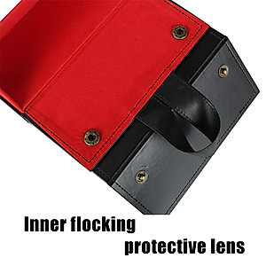 Longjet Sunglasses Organizer 5 Slots Travel Glasses Case Multiple Pairs Eyeglasses Storage Box Hanging Eyewear Holder (Black)