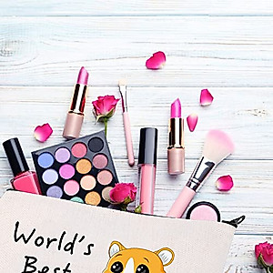 BDPWSS Hamster Makeup Bag World's Best Hamster Mom Hamster Lover Gift Hamster Mom Gift (hamster mom best)