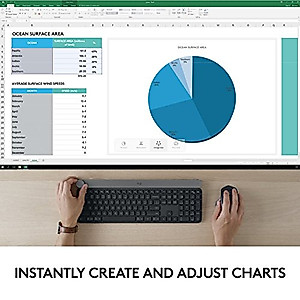 Logitech Craft Advanced Wireless Keyboard with Creative Input Dial and Backlit Keys, Dark grey and aluminum - With Free Adobe Creative Cloud Subscription,Graphite
