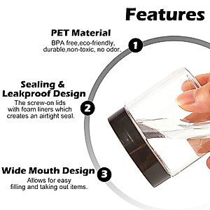 24 Pack 4 oz Plastic Containers with Lids and Labels Clear Empty Plastic Body Butter Jars for Beauty Products, Body Scrubs, Cosmetic, Face Creams and Lotion