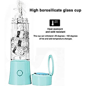 Portable Blender for Shakes and Smoothies,Travel to Go Blender with 4000mAh USB Rechargeable Battery, Crush Ice, Frozen,13 oz Six Blades Blender Bottle–Ideal for Traveling, Gym, Office(Blue)