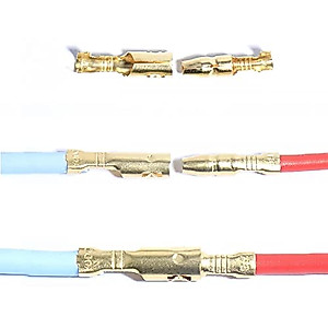 Teansic Quick Splice Connector kit, 180Pcs 2.8/4.8/6.3mm Male and Female Wire Spade Connector Copper Ring Terminal Assortment Kit for Electrical Wiring Car Audio Speaker