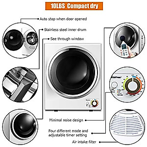 COSTWAY Electric Tumble Dryer, Sliver