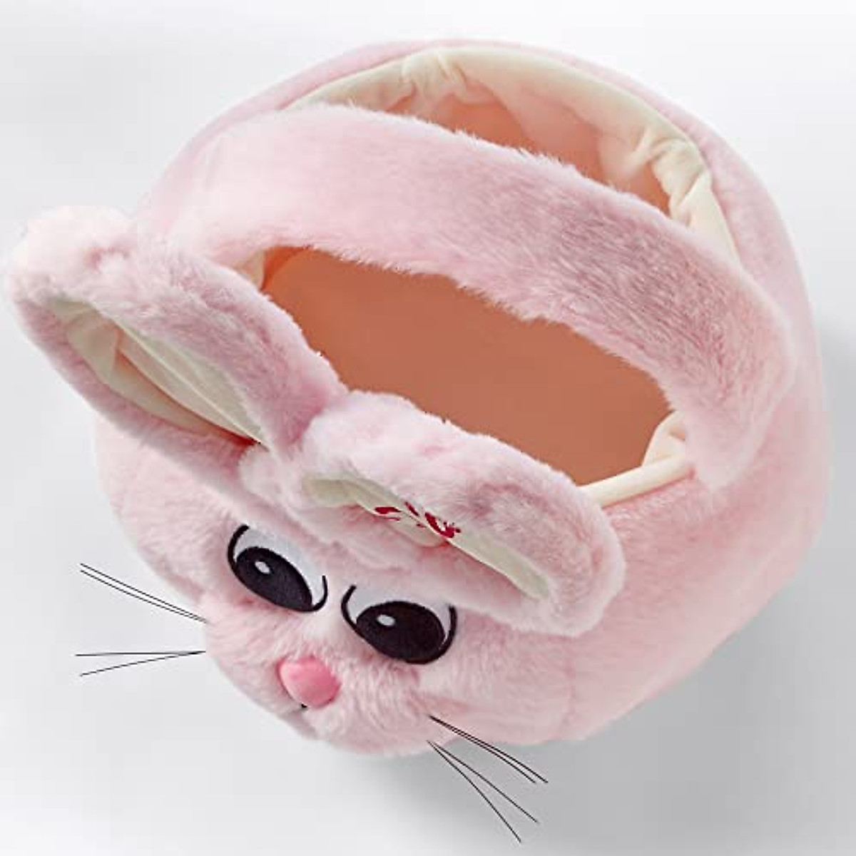 Let's Make Memories Personalized Easter Basket - Fuzzy Bunny Plush - Easter Basket for Kids - Pink