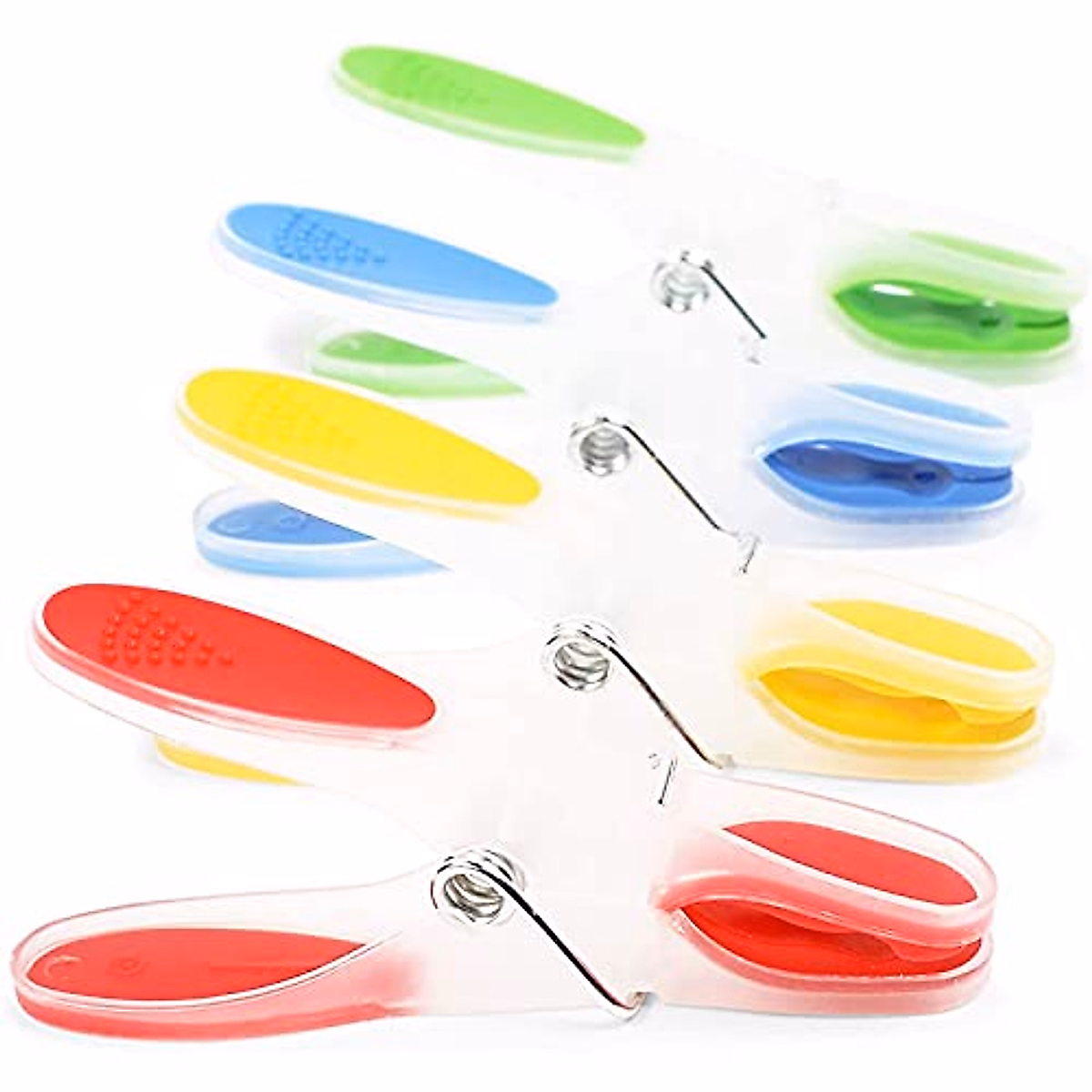Juvale Plastic Clothespins for Laundry, Clips in 4 Colors (3.3 in, 72 Pack)