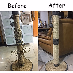 Yangbaga Sisal Rope for Cats - 1/4 Inch - Natural Fiber and Color 164FT