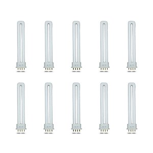 lumenivo 13 Watt CFL Replacement for Sunlite PL13/E/SP35K 2GX7 4-PIN Base Tube Compact Fluorescent Bulb - 3500K Neutral White - for Coleman Lantern, Indoor, and Outdoor Fixtures - 10 Pack