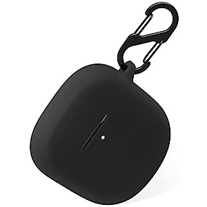 Geiomoo Silicone Case Compatible with Bose QuietComfort Earbuds II, Protective Cover with Carabiner (Black)