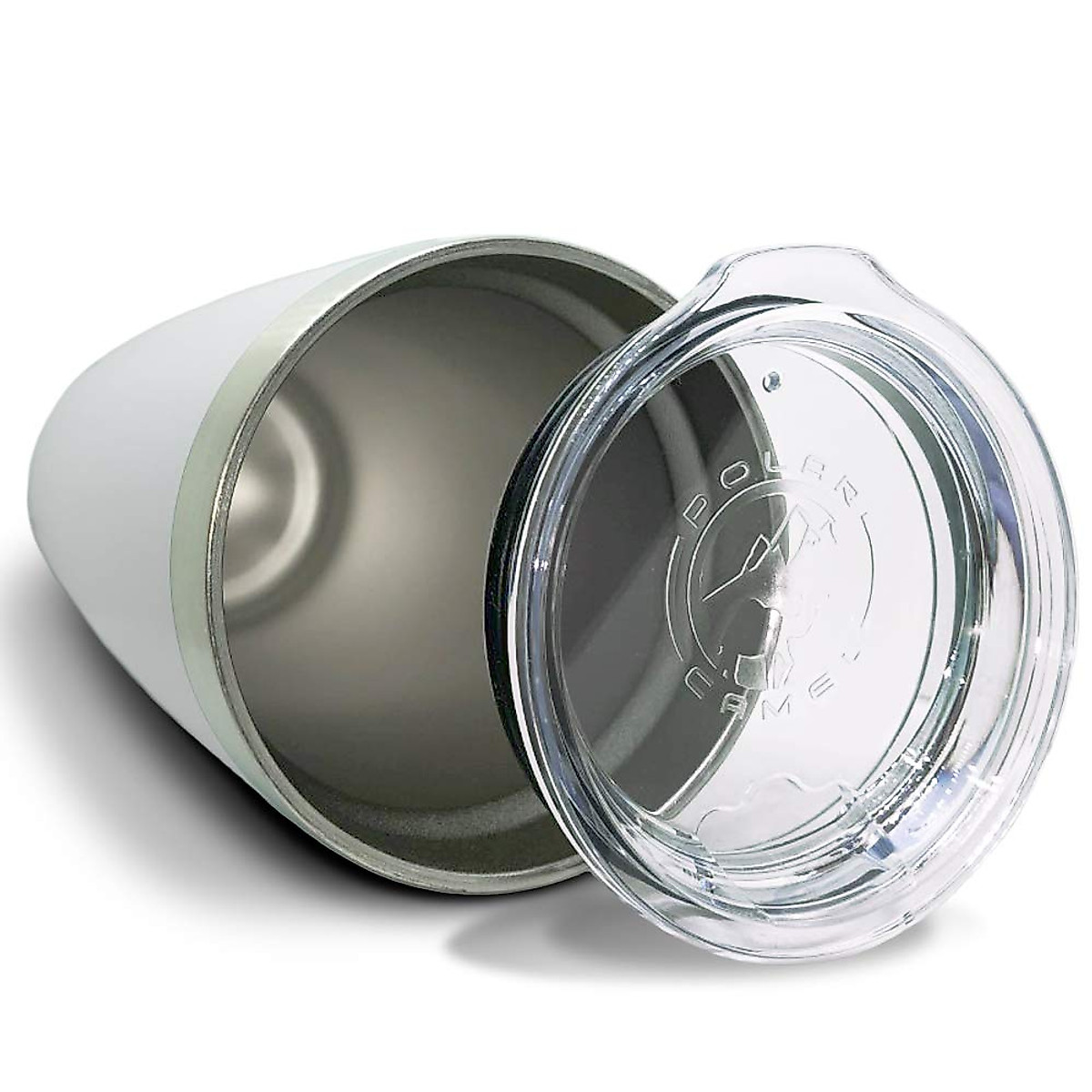 LaserGram 20oz Vacuum Insulated Tumbler Mug, Flag of the United States, Personalized Engraving Included (White)