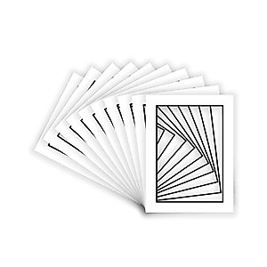 5x7 Mat for 4x6 Photo - Precut White on Black Double Mat Picture Matboard for Frames Measuring 5 x 7 Inches - Bevel Cut Matte to Display Art Measuring 4 x 6 Inches - Acid Free ONE MAT