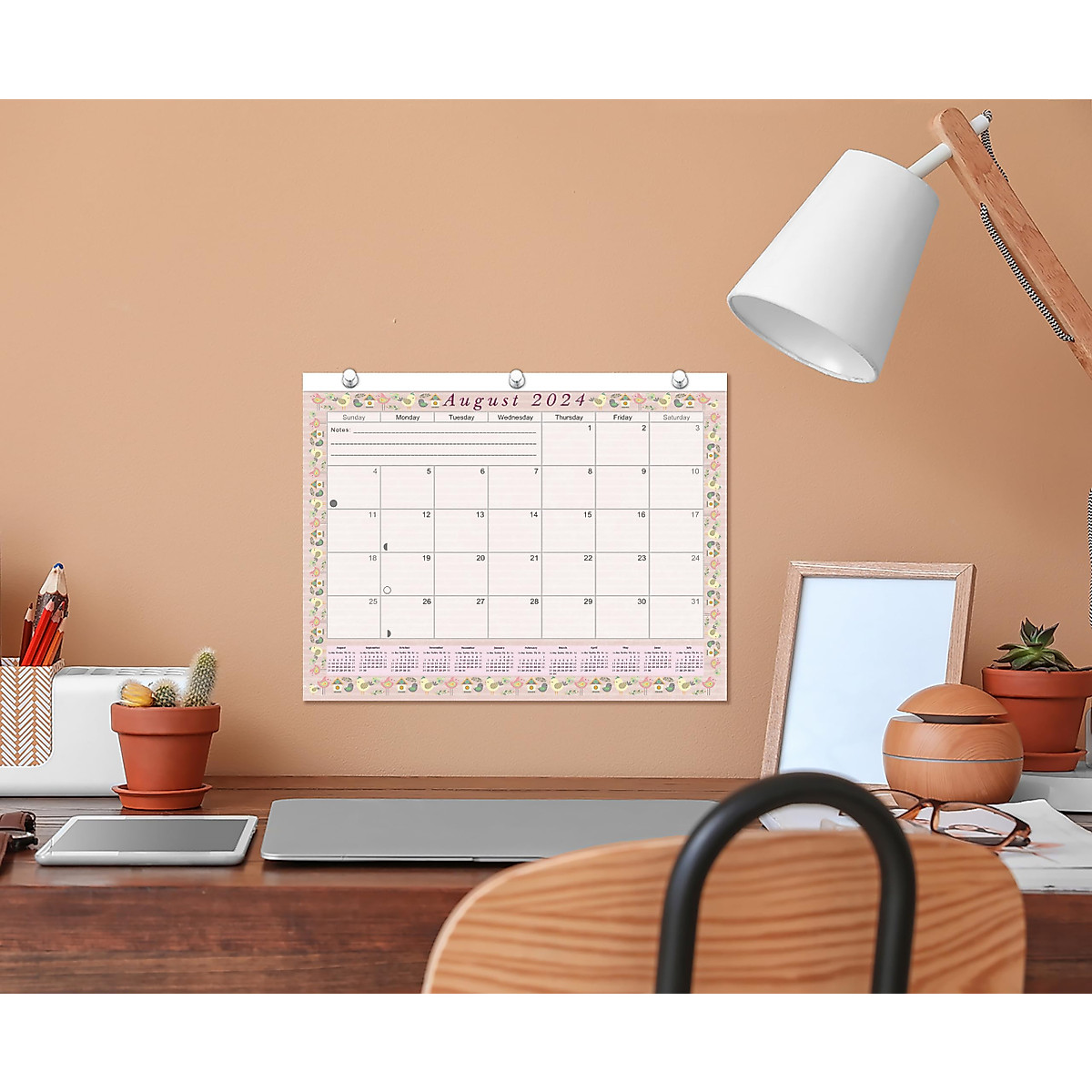 2024-2025 Academic Year 12 Months Student Calendar/Planner for 3-Ring Binder, Desk or Wall -v002