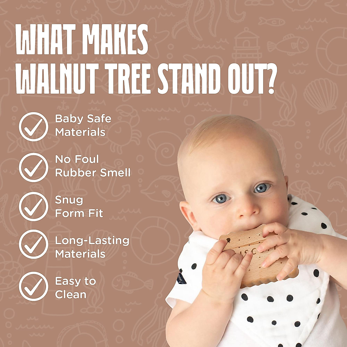 French Cafe-Themed Wooden Toys Set, Natural Wooden Play Food, Handcrafted Beech Wood Toys, Non-Toxic Wooden Food Set for Kids, Teether Toy Food Set of 3