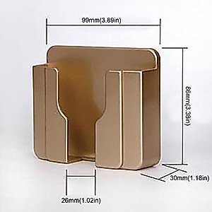 Wall Mounted Storage BoxABSMulti FunctionalBedroomWall Mounted Cell Phone Charging Placement Rack Hotel Bedside Wall Fixed Sticky Wall Mounted Non Perforated Brake Pad Wear Front (White, One Size)