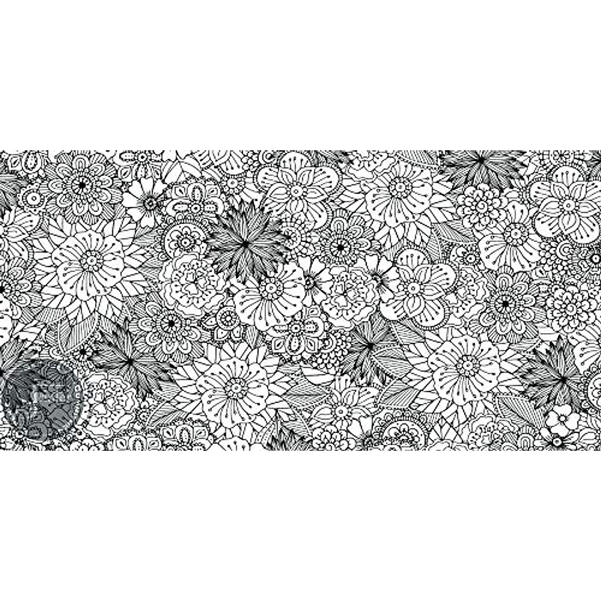 SJPRINTER Giant Coloring Poster for Kids and Adults - Creative Fun for Classrooms, Care Facilities, Schools, Groups and Families (Flowers, 24" x 48)