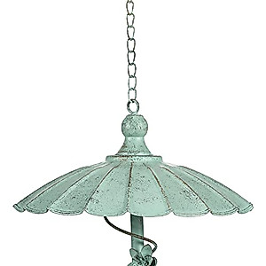 Bird Feeder Hanging Tray, Bird Feeders for Outdoors Hanging, Outdoor Hanging Metal Bird Feeder, Antique Umbrella Shape Bird Feeder, Metal Hanging Seed Tray for Garden Yard Decoration