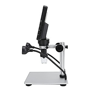 DM9 7inch LCD Digital Microscope, 1200X USB Maginfication Handheld Electronic Coin Microscope Video Camera with 8 Adjustable LED Lights, USB Video Microscope for Phone Repair, PCB