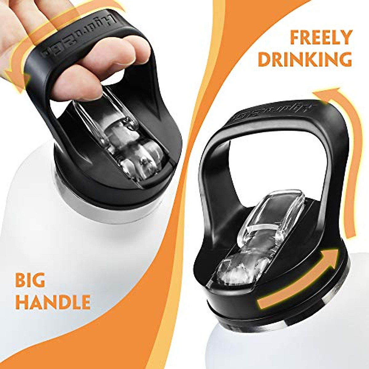 2PC Straw Lids for Hydro Flask Standard Mouth 12, 18, 21, 24 oz & Simple Modern Ascent 12-64oz Bottles BPA-free Leakproof Replacement Lids Water Bottle Accessories