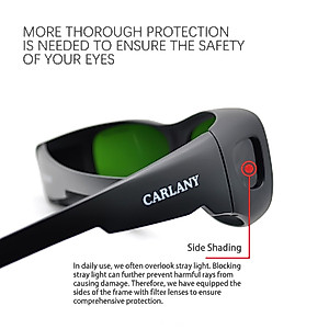 CARLANY IPL Safety Glasses, 200-2000nm Reliable Absorption Filtering Laser Eye Protection Goggles, Anti-fog, UV400 Protection, OD5+ for IPL Pulsed Light Hair Removal, Beauty therapy
