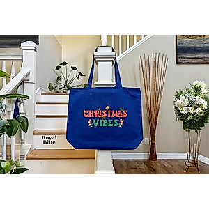Women Christmas Bag, Christmas Vibes Tote Bag, Tote Bag Aesthetic, Holiday Gift Bag, Christmas Family Gift Bags, Customized Christmas Bag
