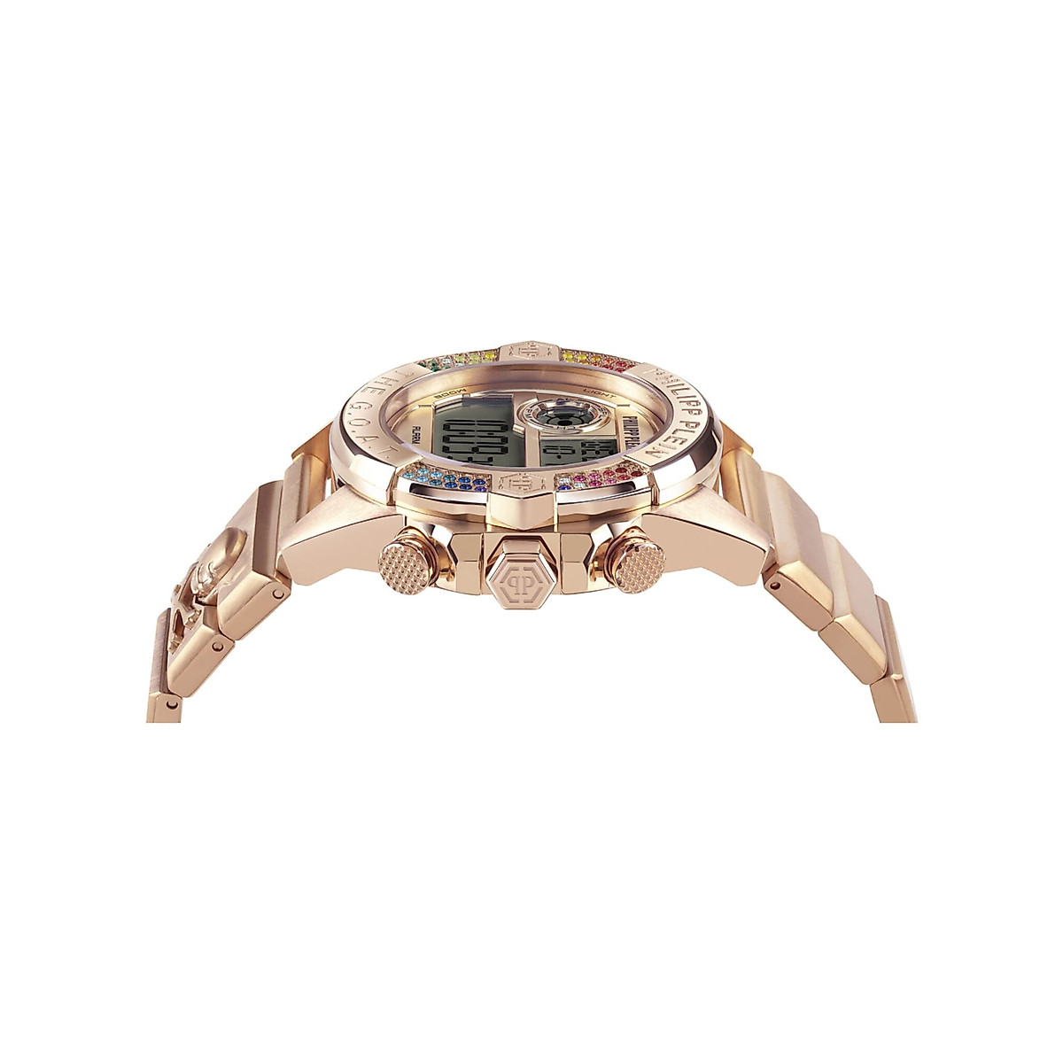 Philipp Plein The G.O.A.T. Collection Luxury Mens Watch Timepiece with a Rosegold Bracelet Featuring a Rose Gold Case and Rosegold Dial