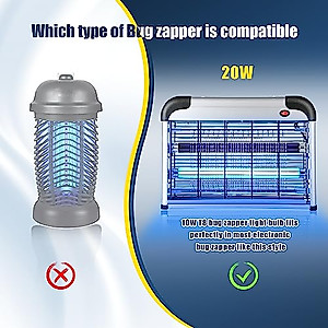 Qualirey T8 Bug Zapper Replacement Bulbs, 10W Bug Zapper Light Bulb for 20W Electronic Bug Zapper, Effectively Attracts Most Flying Bugs 13 Inch Mosquito Light Bulb for Indoor Outdoor (4 Pack)