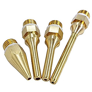 Wolfride 4Pcs Glue Gun Nozzle Set Hot Glue Gun Tips 10.8mm Thread Interchangeable Copper Nozzle Bore Diameter 2mm 3mm