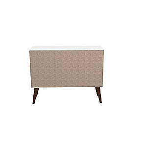 Manhattan Comfort Bromma Mid Century 3 Door Sideboard Buffet Cabinet, White