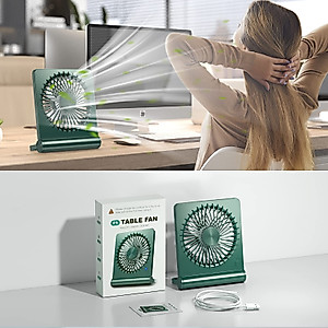 veakson Small Portable Desk Fan USB&Battery Operated, 3 Speeds 3000mAh Rechargeable Travel Fan with Max 24H Quiet Working, 220° Folding Mini Personal Table Fan for Home,Bedroom,Office,Outdoor,Camping