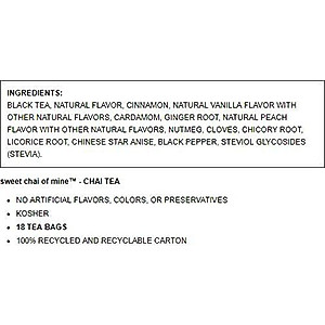 Good Earth Sweet Chai of Mine Chai Tea, 18 Tea bags
