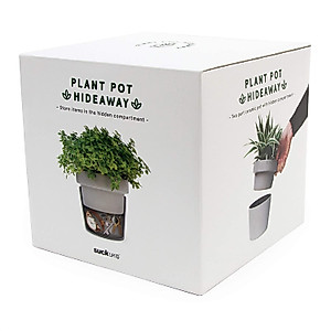 Suck UK Plant Pots Hideaway Secret Key Hider Secret Safe To Hide Keys Flower Pot With Hidden Safe & Secret Compartment Flower Pot Stash Box to Hide Your Key Set & Money Novelty Storage Safe