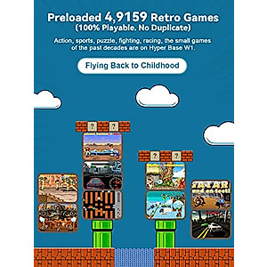 Retro Game Console with Built in 49,159 Classic Games, Emulator Console Plug and Play Video Games for TV, 110000+ Free Game Resources, Video Game Console Compatible with MAME/Atari/PSP etc, 4K HD