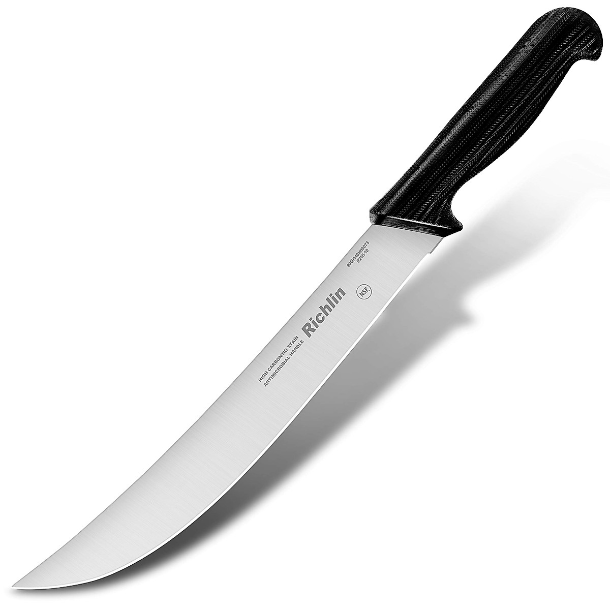 Richlin Butcher Knife,10-Inch Chef Knife Breaking Knife Steak Knife Cimiter Knives,Ultra Sharp Kitchen Knife Made of High Carbon Stainless Steel(Black)