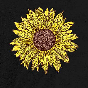 Pop Threads Sunflower Cute Retro Vintage Style Hippie Boho Infant Baby Boy Girl Bodysuit Black 12M