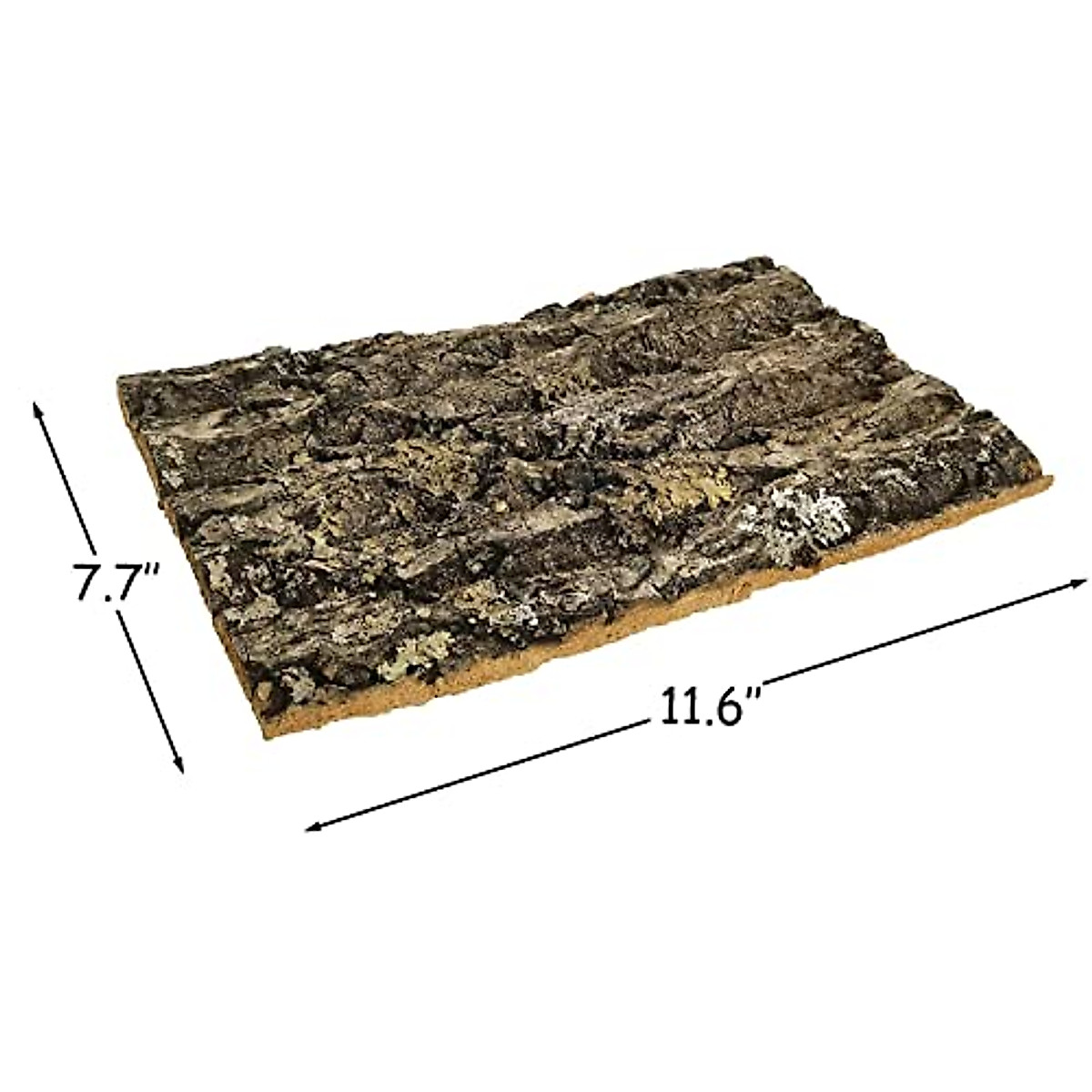 kathson 4PCS Cork Tile Background Bark 11.6”Lx7.7”W Terrarium Backdrop Wall Decor Natural Reptile Climbing Mat Habitat Decor for Spider Gecko Lizard Chameleon Bearded Dragon Turtle Snake