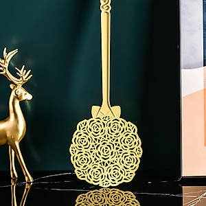 LUNCHS Fly Swatter Flower Shape 2 Pcs Exquisite Handle, can be Hung to Save Space Suitable for Neighbors and Friends(Yellow)