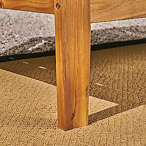 Christopher Knight Home Grenada Outdoor Wooden Club Chairs with Cushions, 2-Pcs Set, Teak Finish / Red