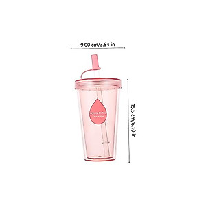 Healvian Straw Cup Milk Tea Cup Smoothie Cups for Coffee Cups with Lids Bulk Sport Water Bottles Straw Drinking Cups Insulated Coffee Mug with Lid Travel Tumbler Cup Plastic Tea Cup