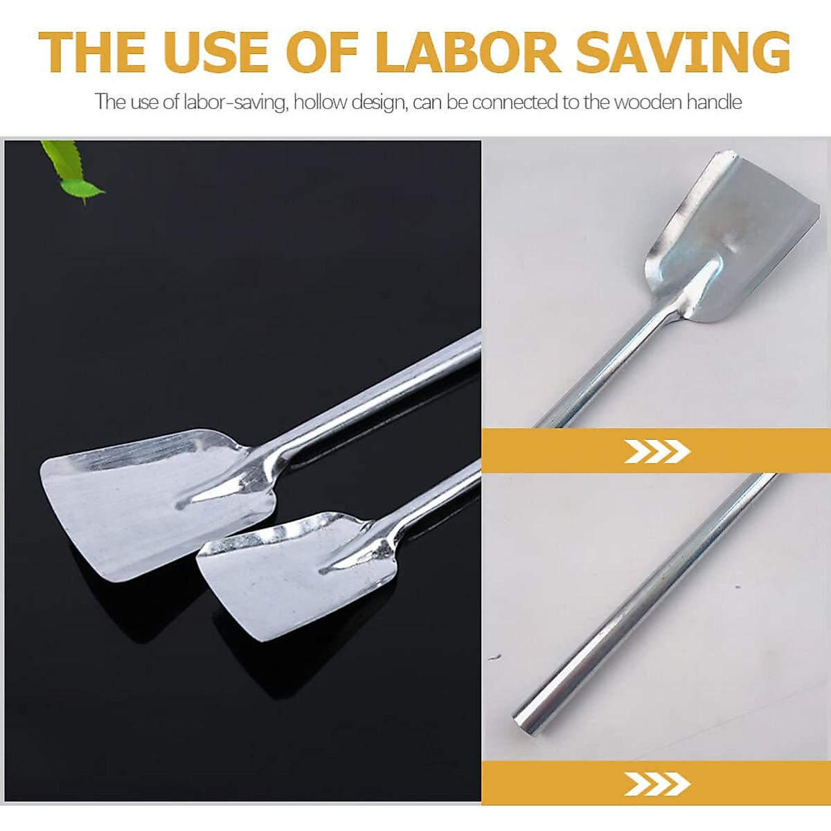 NUOBESTY Fireplace Ash Shovel 16 Inch Handle Coal Ash Shovel Cleaning Coal Shovel Hand Tools Gardening Shovel