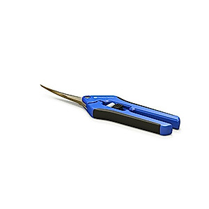 2 Pack Curved Tip Trimming Scissors with Spring-Loaded Comfort Grip Handles and Titanium Coated Blades