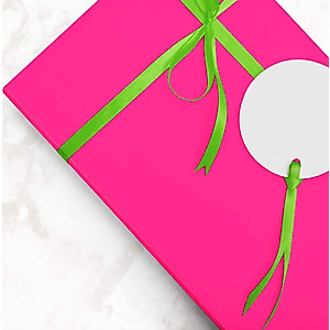 JAM Paper Gift Wrap - Glossy Wrapping Paper - 50 Sq Ft Total (30 in x 10 Ft Each) - Fuchsia - 2 Rolls/Pack