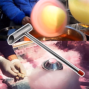 JJHXSM Marshmallow Machine Spoon 28x8cm Long Handle Stainless Steel Sugar Spoon Cotton Candy Machine Spare Parts