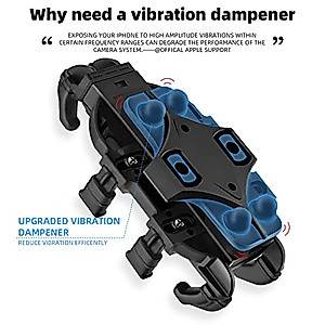 ROCKBROS Motorcycle Bike Phone Mount with Vibration Dampener for 4.7''-7.1'' Phones, Motorcycle Bike Phone Holder Universal Handlebar Motorcycle(Rear View Mirror Mount)