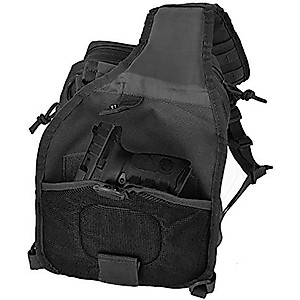 REEBOW GEAR Tactical Sling Backpack Rover Shoulder Sling Pack (Black)