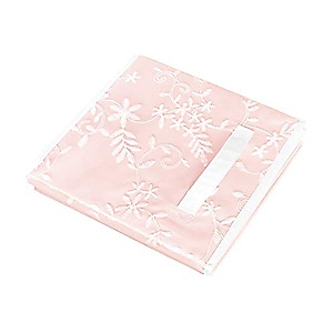 Sweet Jojo Designs Pink Floral Vintage Lace Foldable Fabric Storage Cube Bins Boxes Organizer Toys Kids Baby Children - Set of 2 - Solid Blush Luxurious Elegant Princess Boho Shabby Chic Luxury Flower