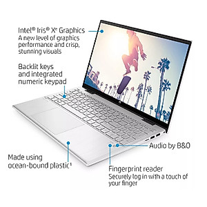 HP - Pavilion x360 15.6 in Full HD Touchscreen 2-in-1 11th Intel Core i5-1135G7 8 GB RAM 512GB SSD Backlit Keyboard - 2 Year Warranty Care Pack - Windows 10 Free Upgrade to Wind 11, 15-15.99 inches