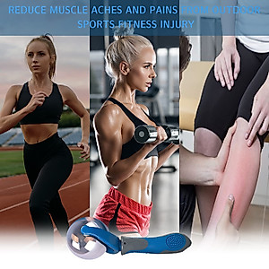 James love Cold and Hot Roller Massage Ball,Iced-Massage-Roller-Ball with Handle,Portable Fitness Ice Roller Ball Cryo Stick Cold Therapy for Relieve Muscle Pain