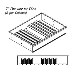 Versatility - 4 Drawer Press Brake Cabinet for Wila NS (New Standard), Wilson WT, and Trumpf Style Tooling, VT-23400
