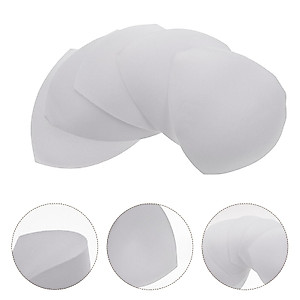 FENICAL 3 Pairs Women Foam Bra Pads Insert Removable Triangle Bra Enhancer Cup for Swimwear Sports Bra Bikini (White)