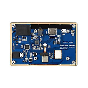 waveshare 5inch Capacitive Touch AMOLED Display Compatible with Raspberry Pi 5/4B/3B+/3A+/2B/B+/A+/Zero/Zero W/WH/Zero 2W CM3+/4 960×544 Resolution HDMI Optical Bonding Supports Jetson Nano/Windows